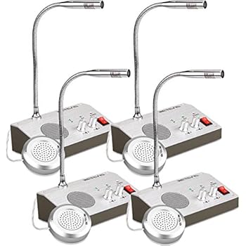 Amazon.com : Retevis RT-9908 3W/3W Window Speaker Bank Counter Window Intercom System Anti ...
