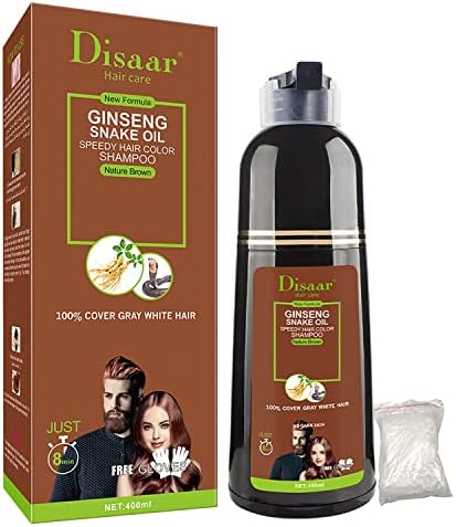DISAAR Beauty Speedy Hair Color Shampoo 100% Cover Gray White Hair Easy ...