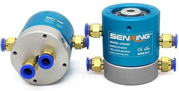 Amazon.com: 2 Passage Rotary Union 360 Degree Rotating 250RPM Pneumatic ...