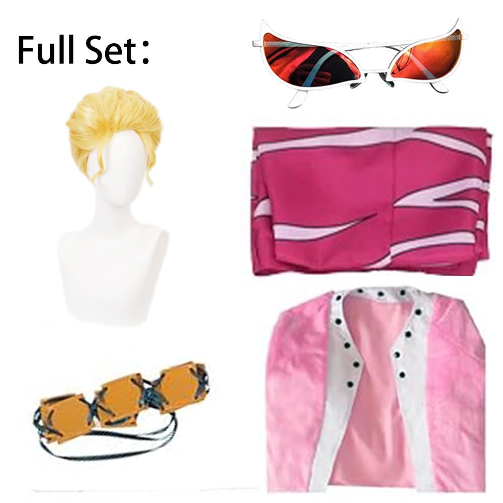 Mua FAHKOM Donquixote Doflamingo Cosplay Costume Coat Doflamingo Costume Outfit Jacket Pink ...