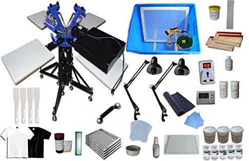 Buy 3 Color 4 Station Screen Printing Kit Full Material Starter Kit ...