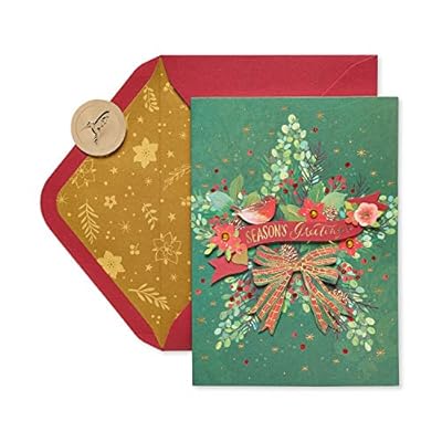 Papyrus Christmas Cards Boxed, Traditional Holiday Wreath (8-Count ...