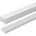 Amazon.com: 1 Pack White Plastic Sliding Door Track Set for 1/4" Thick ...