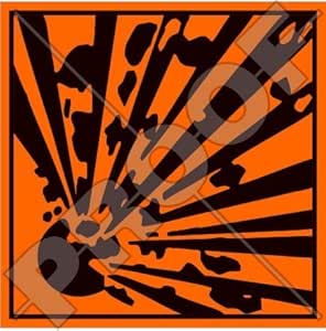 Amazon.com: EXPLOSIVE Explosion Danger Symbol Safety Warning Sign 4 ...