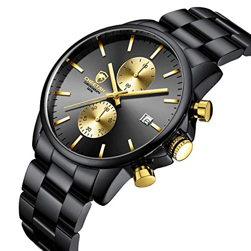 GOLDEN HOUR Men's Watches with Stainless Steel and Metal Casual ...