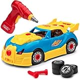 Amazon.com: Take Apart Toy Racing Car Kit For Kids - 30 Pieces With ...