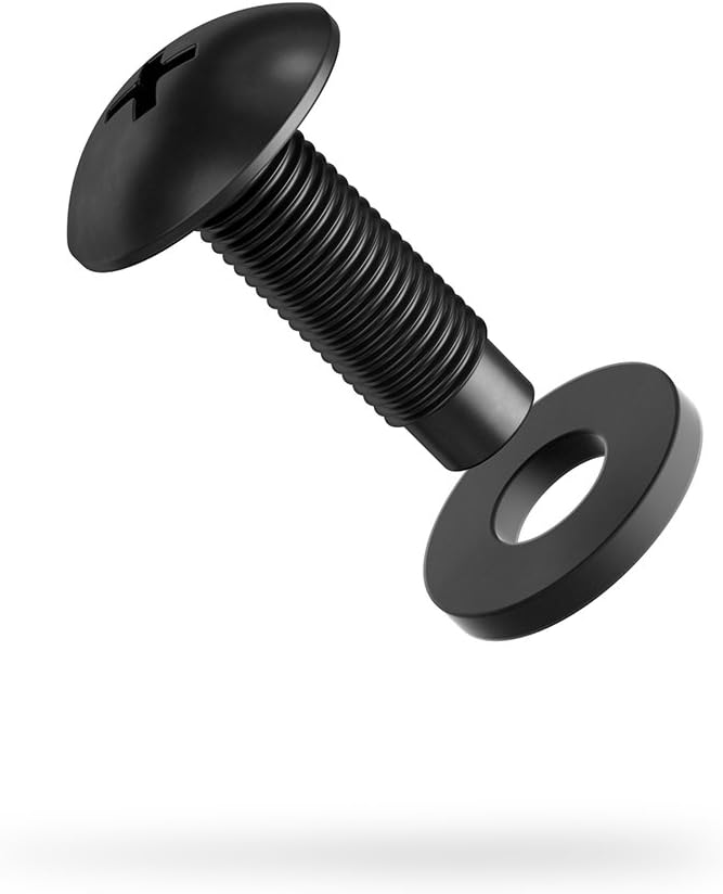 AC Infinity Carbon Steel 12/24 Rack Screws and Nylon Washers. 50-piece ...