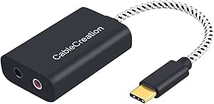 Amazon.com: USB-C Microphone Adapter, CableCreation Type C External Stereo Sound Card with 3.5 ...
