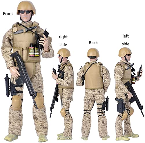 1/6 Scale Army Military Soldier Action Figures, 12 Inch Flexible ...