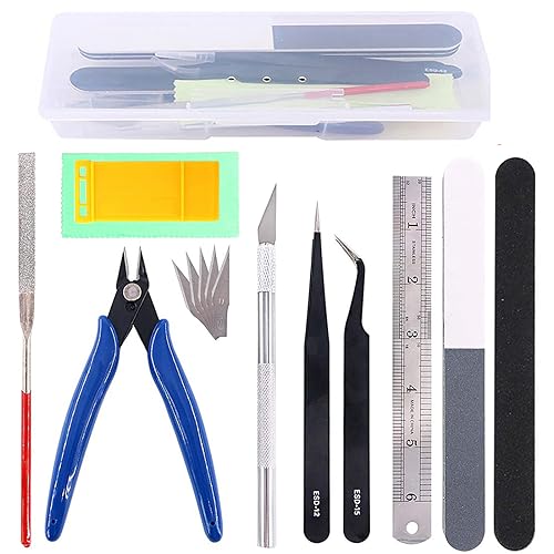 Mua 15Pcs Gundam Model Tools Kit Gunpla Tool Kits Modeler Basic Tools Craft Set with Plastic Box ...
