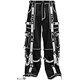 Men Gothic Bondage Reflective Men Pant Alternative Punk Rock Emo ...