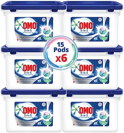 OMO 3-in-1 Laundry Capsules, Eucalyptus, 15 pcs, Pack of 6 price in ...