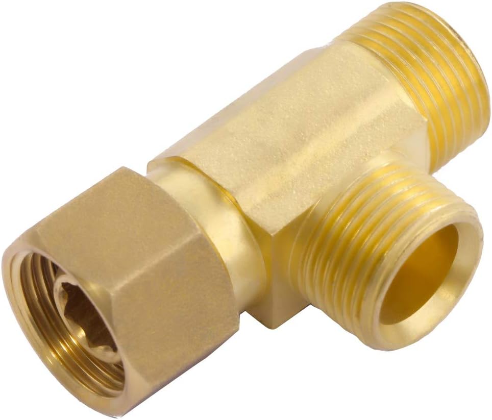 Litorange Lead Free 2 PCS Brass Angle Stop Add-A-Tee Valve 3/8 ...