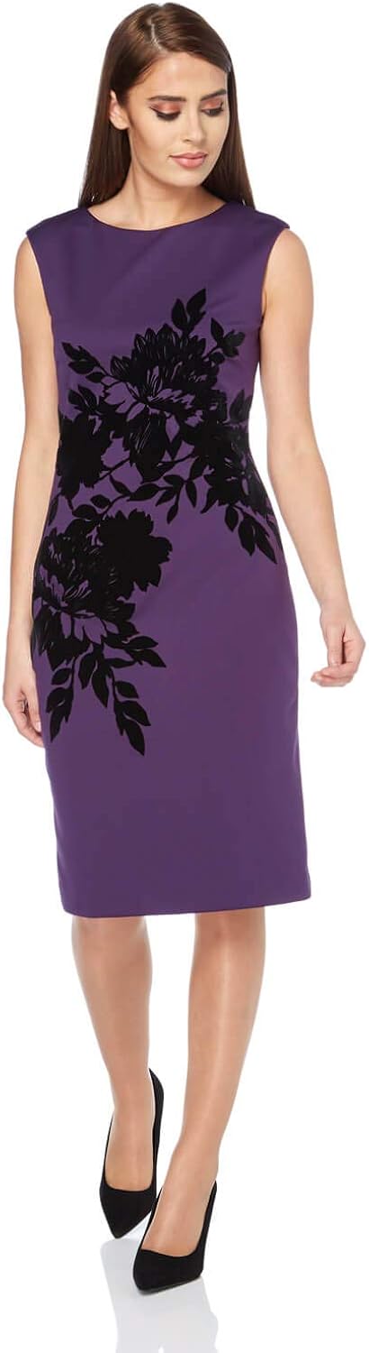 Roman Originals Ladies Floral Placement Print Dress - Ladies Dresses ...