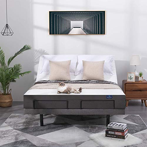 Inofia Adjustable Bed Frame Queen Size with App Control & Wireless ...