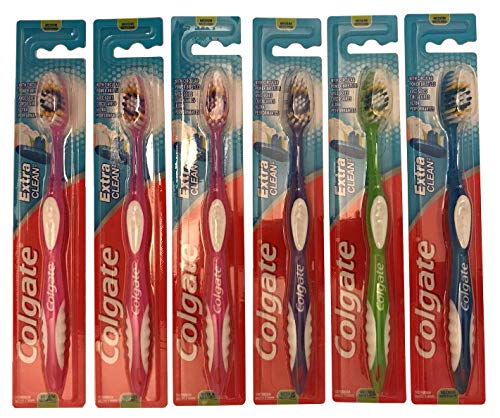 Colgate Extra Clean Full Head, Medium Toothbrush #41, Pack of 6 in ...