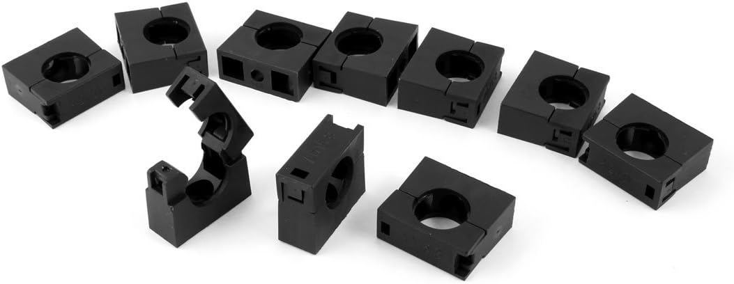 IIVVERR 10pcs Plastic Mounting Bracket Black for 15mm Corrugated Tubing ...