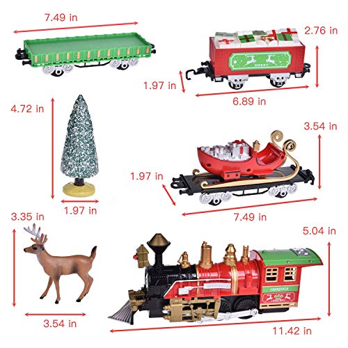 FUN LITTLE TOYS 30 PCs Electronic Classic Railway Train Set Includes 17 ...