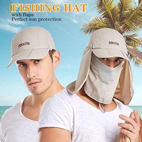 icolor Sun Cap Fishing Hats,Outdoor UPF 50+ Folding Sun Protection ...