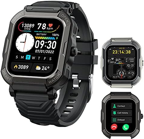 DMG 1.85 Smart Watches for Men with Bluetooth Call (Answer/Make Call ...