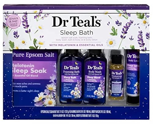 Dr Teal's Melatonin 5-Piece Bath Gift Set - Give the Gift of Better ...