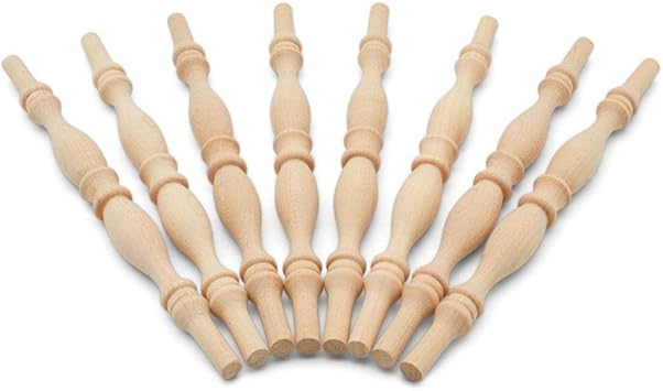 Amazon.com: Wooden Spindles 9 inch for Woodworking and Crafts ...