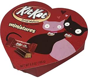 Amazon.com : Kit Kat Valentine Heart Shaped Box, With Chocolate Wafer ...