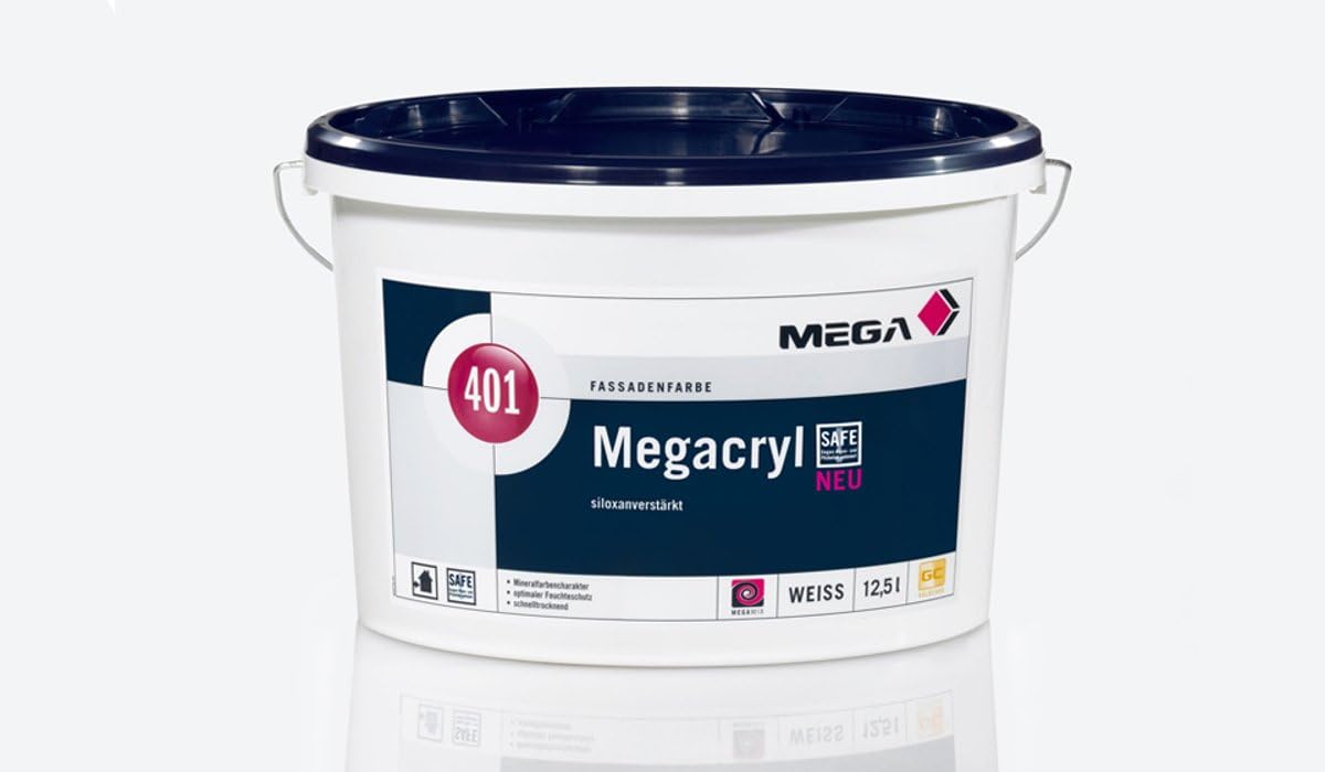 Original Mega 401 Megacryl SAFE Fassadenfarbe / Farbe für aussen ...