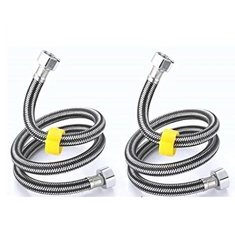 MLD Flexible Tube S.S Geyser Connection Pipe (18 Inch Long) -Set of-2 ...