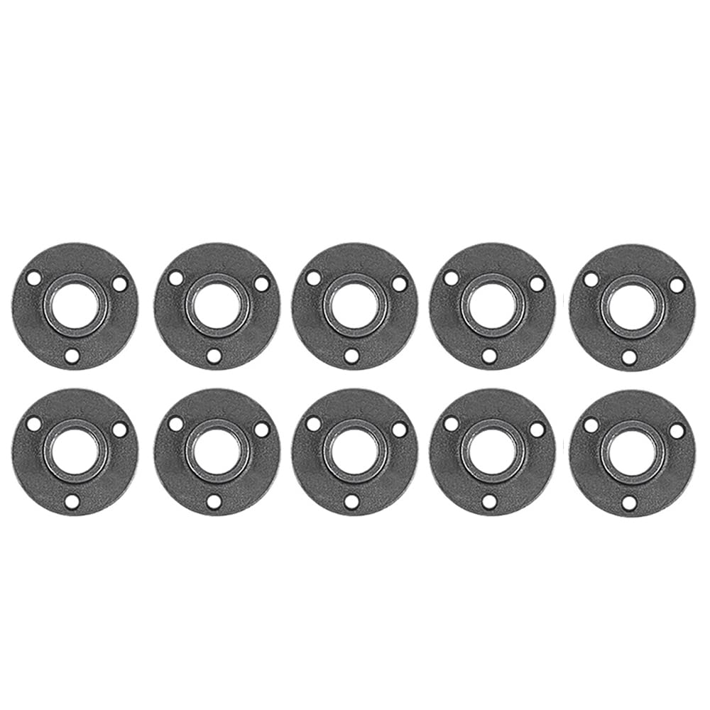 Mua 10 Pack 1/2 inches Malleable Cast Iron Pipe Flange, Industrial Pipe ...