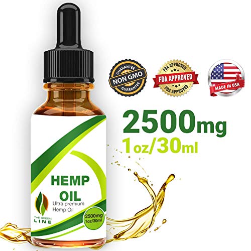 Hemp Oil Drops 2500mg, 100% Seed Extract, Supports Anti-Anxiety and ...