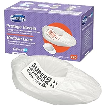 Amazon.com: The Original Carebag Commode & Bedpan Liners with Super ...