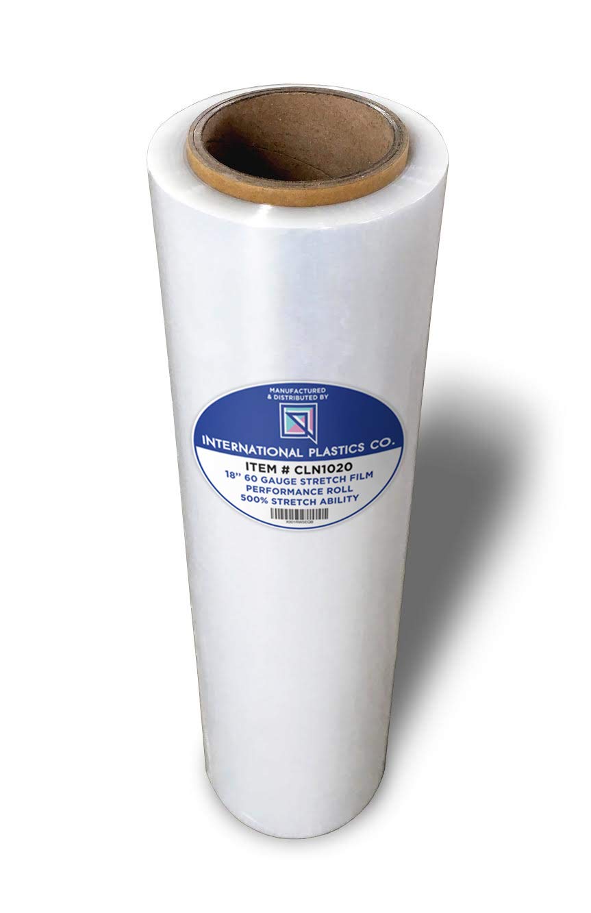 1 Pack, Clear 18 Stretch Film/Wrap 1200ft 500% stretch Clear Cling ...