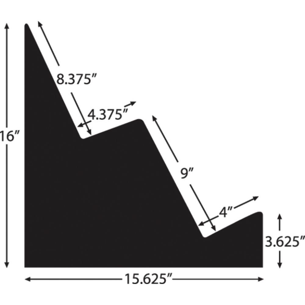 Deli Riser For Bulk Meats And Loafs 2-Step Black ABS Plastic - 24"L X ...