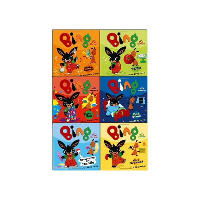 Buy Bing 6 Book Set By Ted Dewan (Bing: Get Dressed, Bing: Bed Time ...