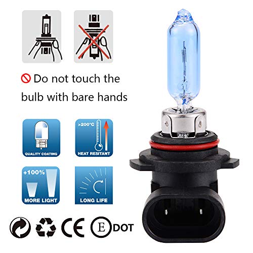 NEWBROWN 9012 HIR2 Halogen Headlight Bulb with Super White Light Long ...