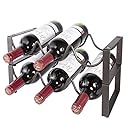Amazon.com: Stackable Wine Rack 2 Tier 6 Bottles Capacity Wine Storage ...