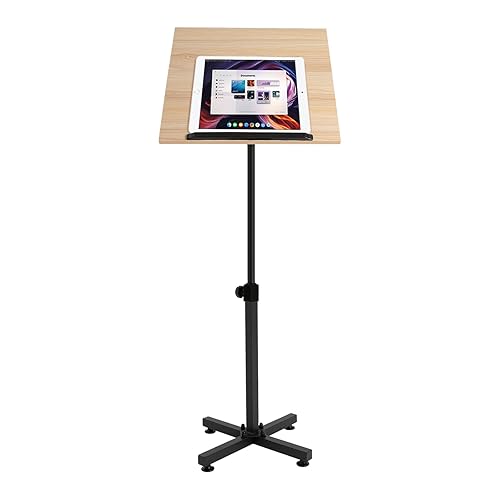Lectern Podium Stand, Height Adjustable Laptop Table, Portable ...