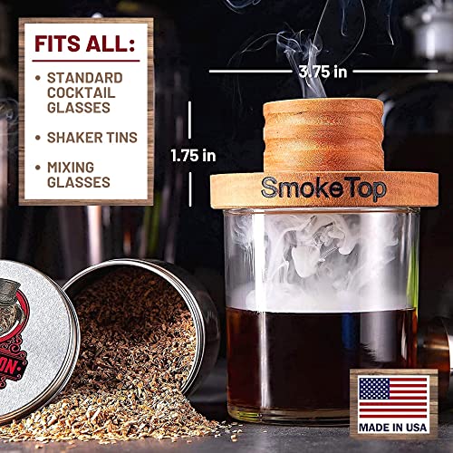 SmokeTop Cocktail Smoker Kit - Old Fashioned Chimney Drink Smoker for Cocktails, Whiskey ...