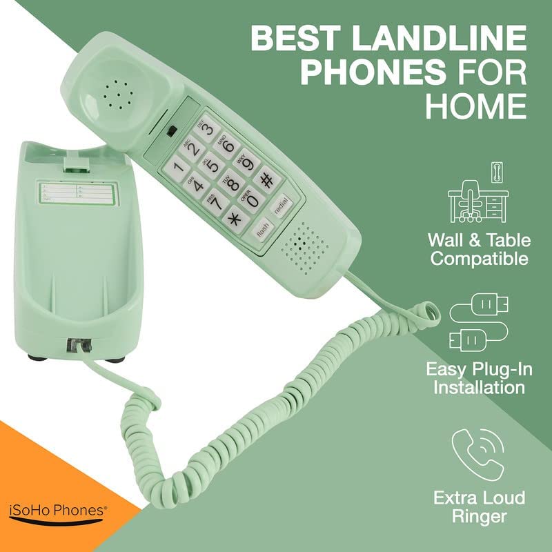 Corded Phones for Landline - Premium Landline Phone for Seniors and ...