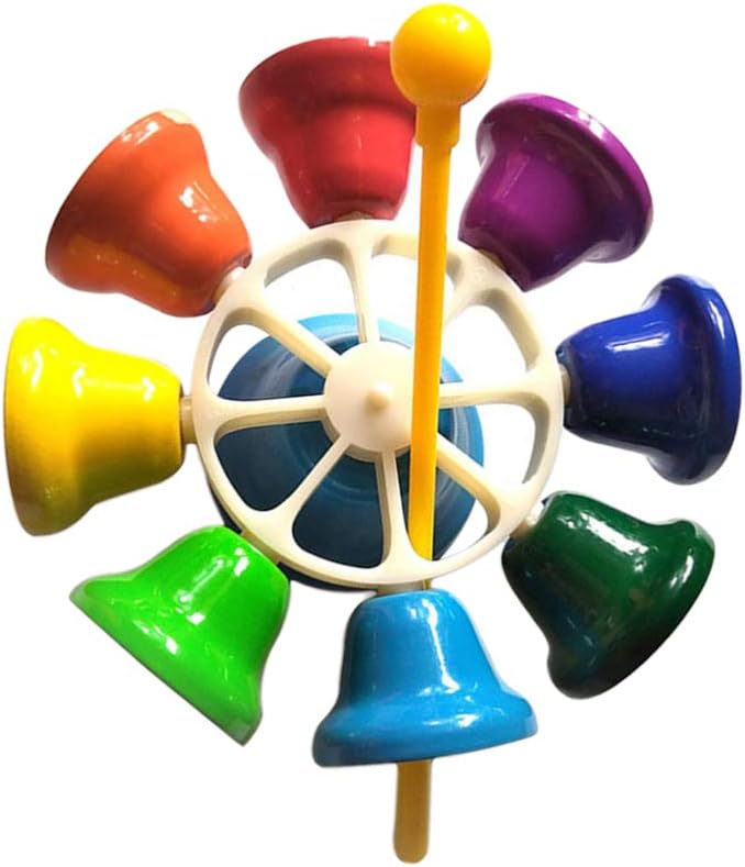 Toyvian Musical Hand Bell 8 Note Metal Hand Bells Percussion ...