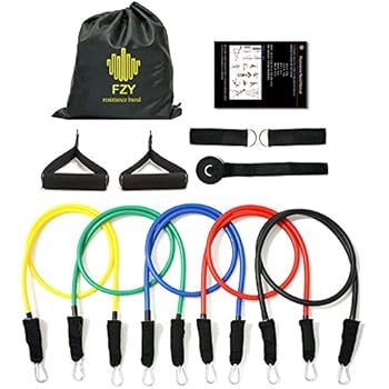 Amazon.com : 11pc Resistance Bands Set, Exercise Bands, Fitness Bands ...
