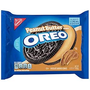 Amazon.com: OREO Peanut Butter Creme Chocolate Sandwich Cookies, 15.25 ...