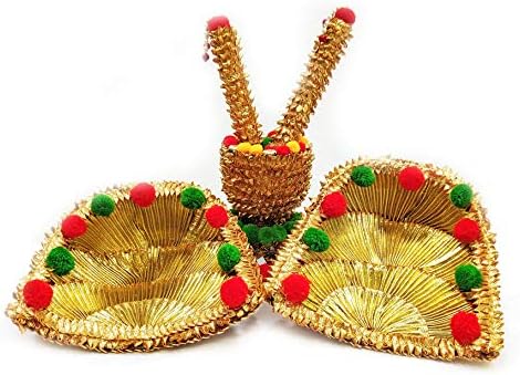 Vibhawari Ukhal Mussal & Chhajala with Pom-Poms & Gota Work (Used in ...
