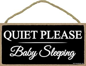 Amazon.com: Door Signs, Quiet Please Baby Sleeping - 5 x 10 inch ...