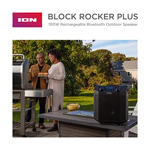 ION Block Rocker Plus - 100W Bluetooth Outdoor Speaker with ...
