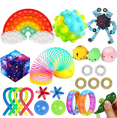 Huibao Fidget Toy Packs, Fidget Toys Set for Kids, Stress Anxiety ...