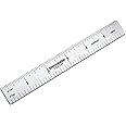 Benchmark Tools 106610 6” Rigid Woodworking Ruler Satin Chrome Finish 1 ...