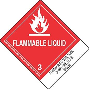 GC Labels-L309P3108, Flammable Liquid, Toxic Corrosive, N.O.S. UN3286 ...