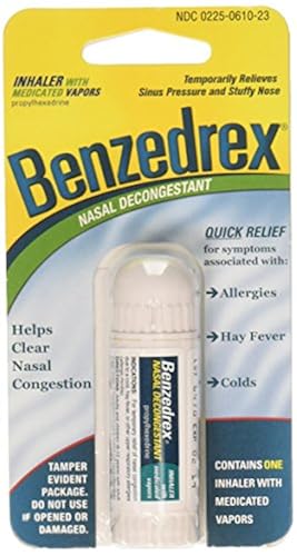 Benzedrex Inhaler Propylhexedrine Nasal Decongestant, 12 Count in Saudi ...